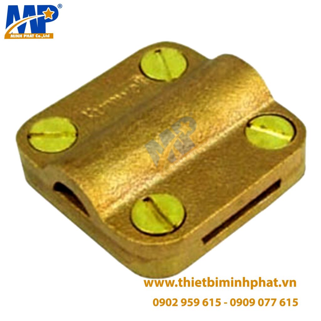 Kẹp cáp đồng 4 ngã cho hệ thống chống sét (4 vít) Copper Cable Cross ...