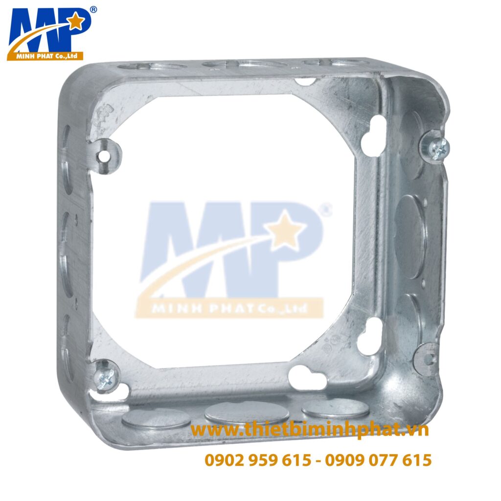 Hộp vuông âm tường 102 không đáy / Extension Square Steel Box JIS C 8336 – THIẾT BỊ MINH PHÁT